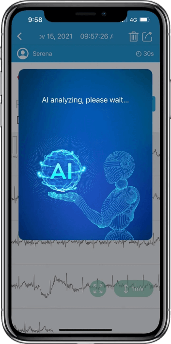Smart Blood Pressure Monitor with EKG, AI Interpretation for EKG, One-Button Operation to Check ...